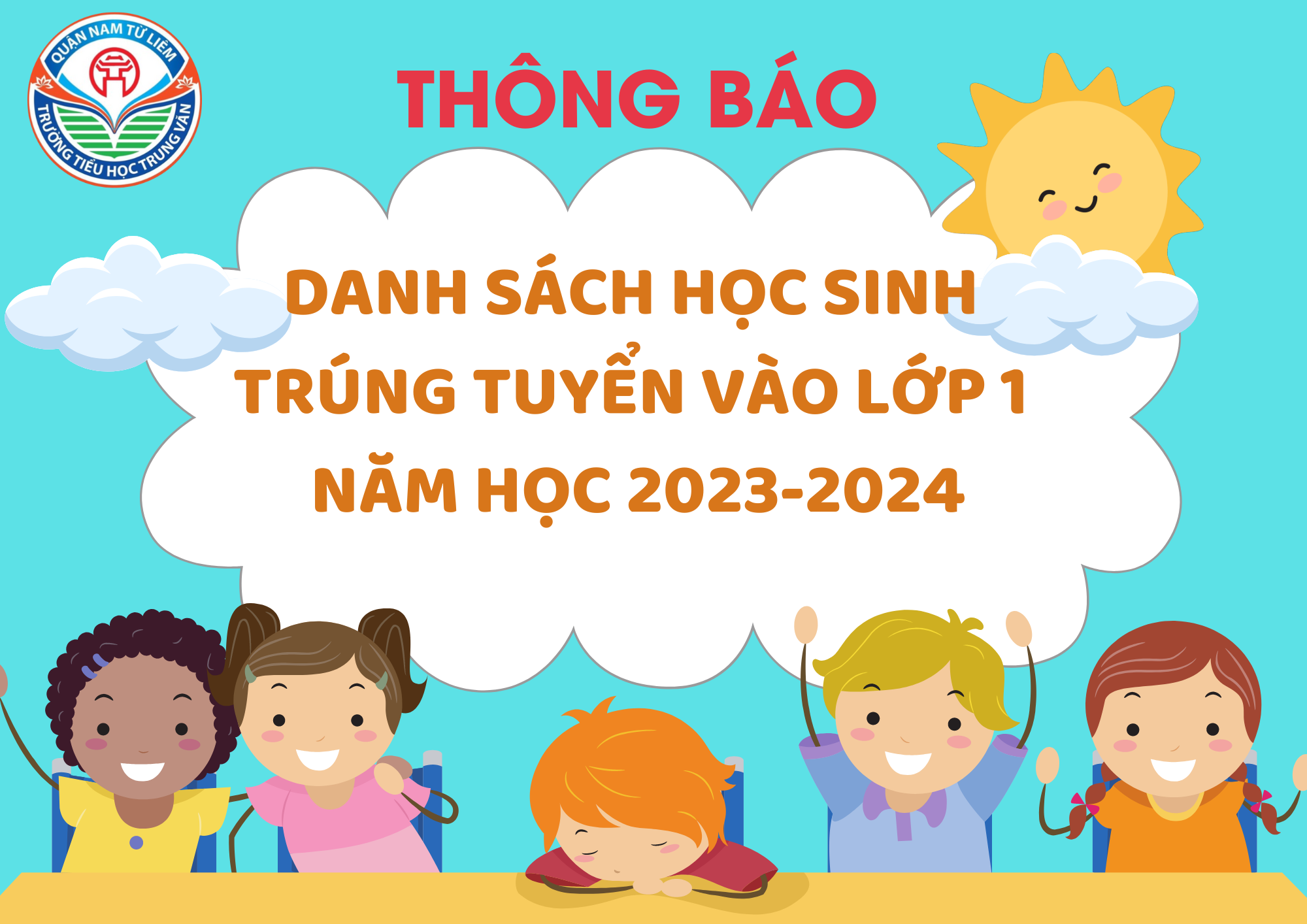 THTV THÔNG BÁO DANH SÁCH HỌC SINH TRÚNG TUYỂN VÀO LỚP 1 NĂM HỌC 2023 ...